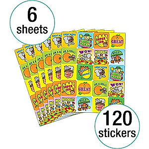 Carson Dellosa 120 Fall Stickers for Kids, 6 Sheets of Pumpkin, Autumn Leaves, Scarecrow & Positive Affirmations Incentives for Prizes, Reward Chart, School Supplies for Teachers, Classroom Must Haves