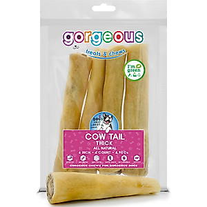 Premium Cow Tail Dog Chews from Grass-Fed Beef: High-Protein, All-Natural, Nutrient-Rich Treats for Dogs - Long Lasting Satisfaction with Dental Health Benefits - Perfect for Training and Rewarding