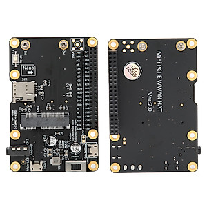 3G 4G LTE Base Hat Module, PC Computer Board to Micro USB with SIM Card, Support 3Amps, Mini PCI E Socket, for Raspberry Pi 4 3 2