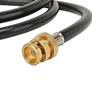only fire 5 Feet Propane Torch Extension Hose for Propane Tree Distribution Tree Post Assembly 1" x20 Male throwaway Cylinder Thread - T and Y Connector
