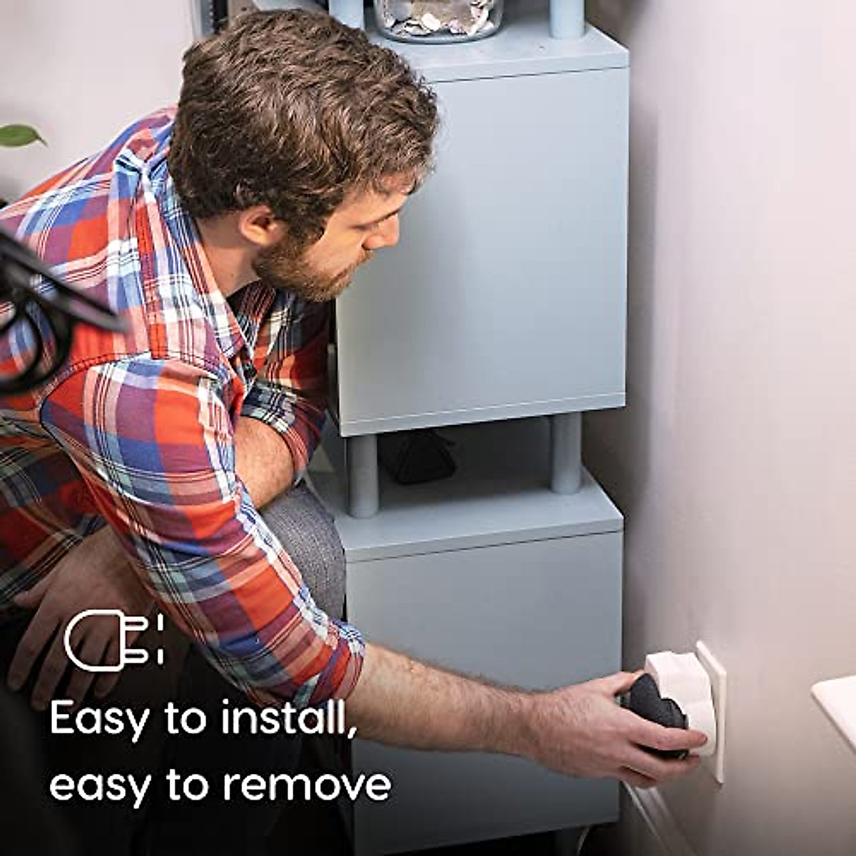 doqxD Outlet Wall Mount Holder for Google Nest Mini and Google Home Mini: Essentials Made for Google Home - Fits All Google Mini Generations (1-Pack, Frost White)