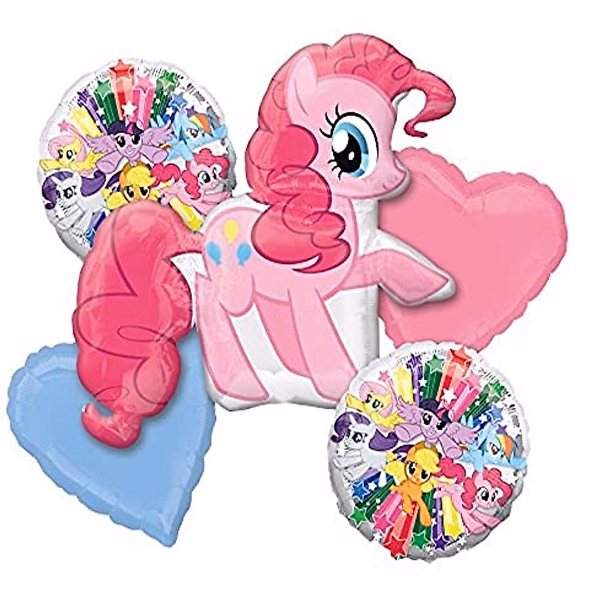 Amscan International 3484401 Pinkie Pie Foil Balloon Group Bouquet
