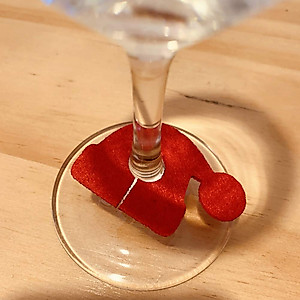 Amosfun 9pcs A Set Christmas Wine Glass Marker Creative Design Drinking Cup Identifier Party Cup Sign Festival Decors Christmas Supplies