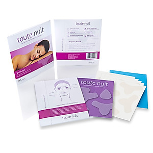 Toute Nuit Facial Wrinkle Patches, Face Tape, Y-Shape, Frown Lines, Around Eyes and Mouth, 20 Patches