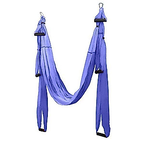 Aerial Yoga Swing Set Yoga Hammock Trapeze Sling Inversion Tool for indoor Home Fitness(Purple)