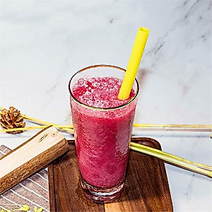 14 PCS Reusable Silicone Straws with Cleaning Brushes, tifanso Extra Wide Large Straws, Great for for 30oz and 20oz Tumblers Yeti/Rtic, 10" Extra Long Flexible Jumbo Drinking Straws for Milkshakes