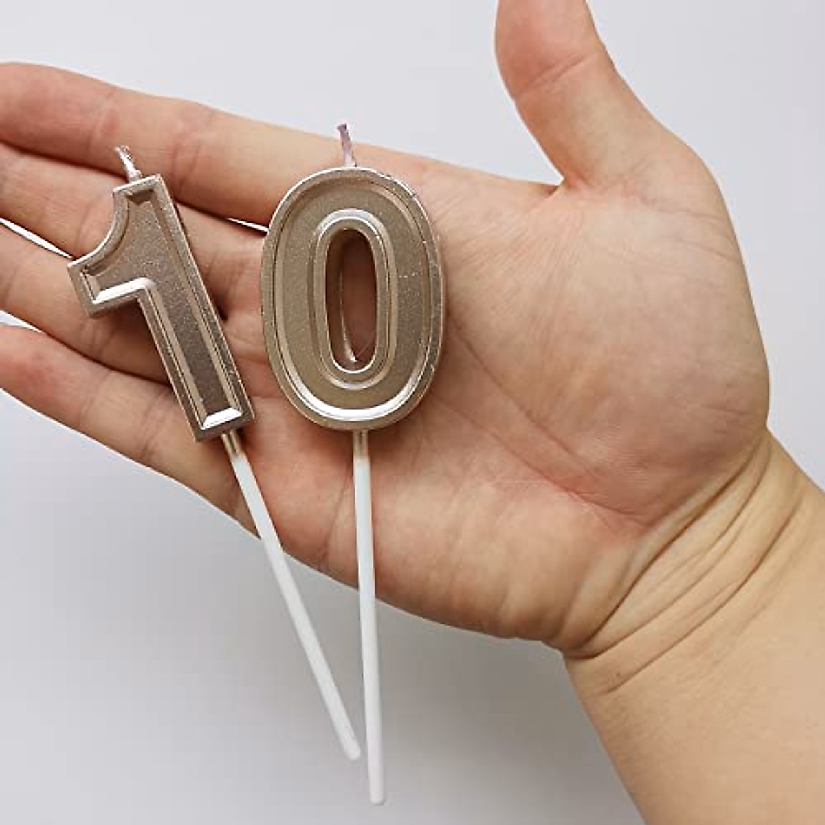 Rose Gold 100th Birthday Candles, Number 100 Candles for Cakes, Happy 100 Days or Years Cake Topper Numeral Candle for Birthday Anniversary Celebration Decoration Party Supplies