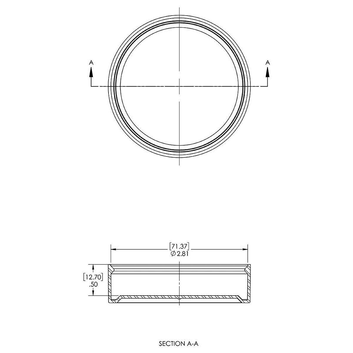 Caplugs 99191323 Plastic Cap for Split-Flange Connections. SF-32, PE-LD, to Cap Nominal Flange Size 2 to Cap Ferrule Size ", Natural (Pack of 200)