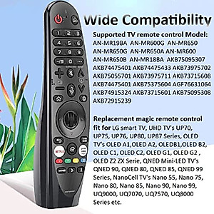 Universal Remote Control for LG Smart TV Magic, AKB75855501 Remote Replacement AN-MR20GA AN-MR600G AN-MR650G ANMR650A ANMR600 AN-MR650B AN-MR19BA AN-MR18BA etc.