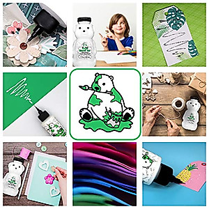 Bearly Art Precision Craft Glue - The Mini - 2fl oz with Tip Kit - Dries Clear - Metal Tip - Wrinkle Resistant - Flexible and Crack Resistant - Strong Hold Adhesive - Made in USA