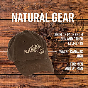Natural Gear Waxed Canvas Logo Cap (Brown)