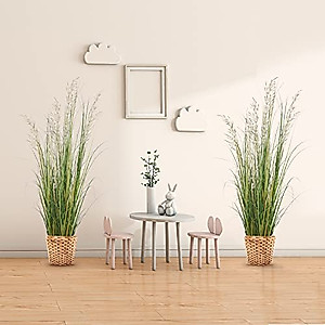 AfanD Artificial Plant 47in（2pack） Tall Artificial Grass Plant,Faux Plants Indoor Home Decorative Artificial Plants & Flowers in Pot Fake Plant, House Plant Indoor