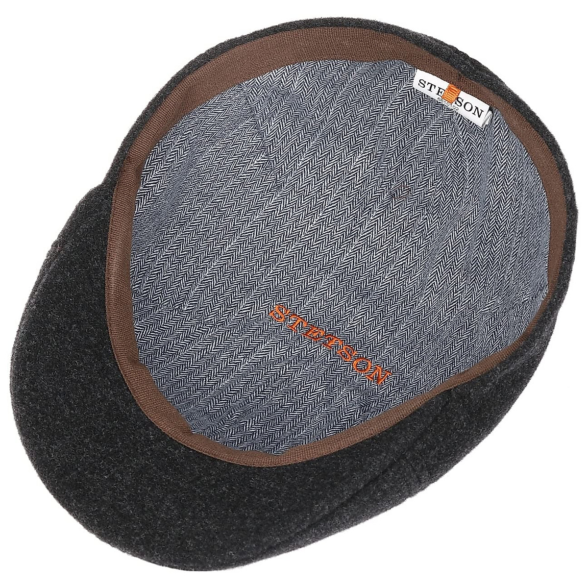 Stetson Texas Wool Gatsby Cap Men Anthracite 7 1/2-7 5/8