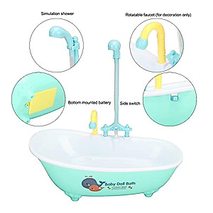 Zerodis Bathtub, Multifunctional Cute Electric Automatic Bathtub Bird Bathroom Toys Parakeet Shower Box Automatic Bathtub with Faucet