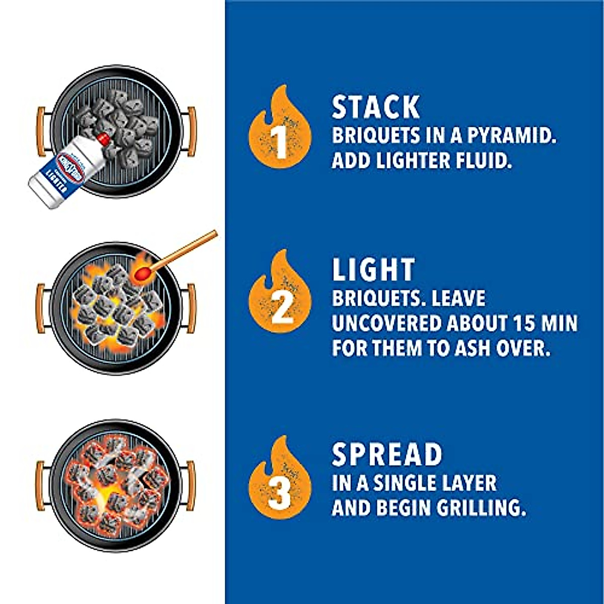Kingsford 32079 Original Charcoal Briquettes with Hickory, 8 lb, Black