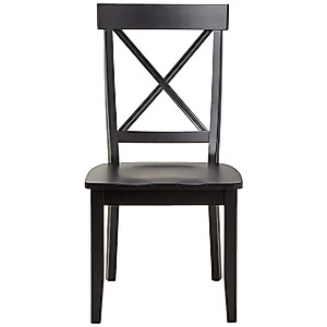 Homestyles Bishop Dining Chair Pair, 18-4/5" W, 22-1/4" D, 38-3/8" H, Black