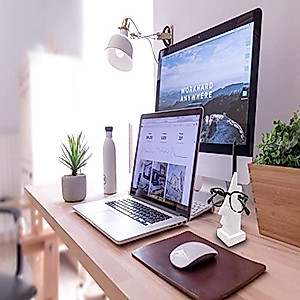 Wooden Spectacle Holder, Eyeglasses Holder, Classic Nose Shape Eyewear Retainer - Sunglasses Holder Display, Spectacle Stand- Optical Glass Accessories -White Color - 6 Inch