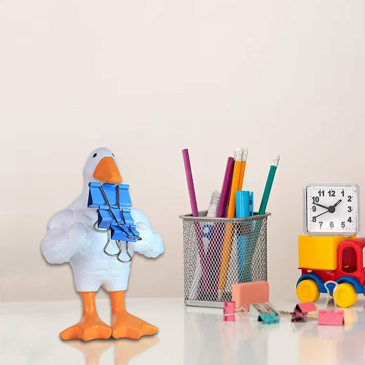 Anywin Desk Goose, Magnetic Key Holder, Funny Goose Duck Magnets Statue for Table Home Tool Room Decor, Kawaii Aesthetic Funny Sculpture Bedroom Decor Housewarming Gifts for Women Men