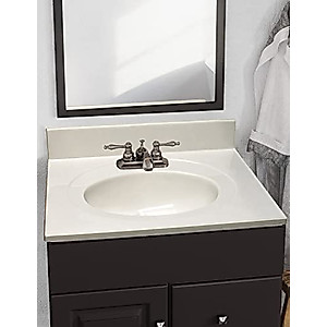 31 Inch Cultured Marble Vanity Top with Backsplash, Improved Package, Ivory – Design House, 586289