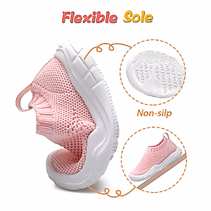 JOINFREE Toddler Baby Shoes Boys Girls Breathable Sneakers Shoes for Running Walking Pink 5 Toddler