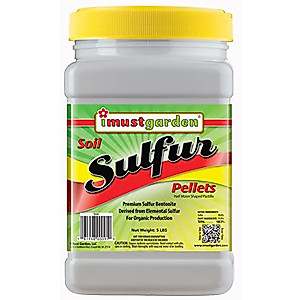 I Must Garden Soil Sulfur Pellets: Organic Soil Acidifier | Naturally Promotes Lush Growth – 5lb Shaker Jar