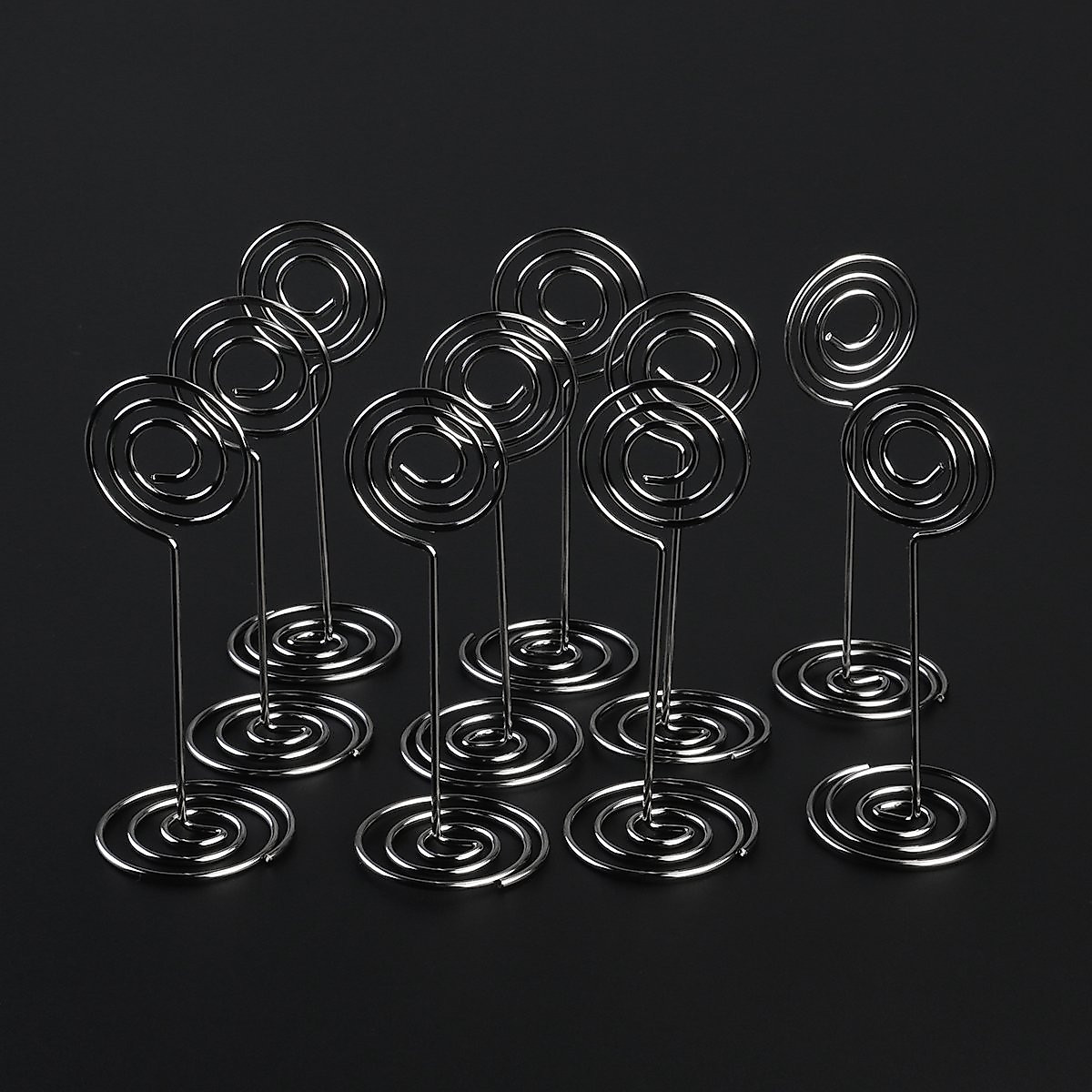 ULTNICE 10pcs Swirl Table Number Photo Holder Stands for Weddings Party Gatherings