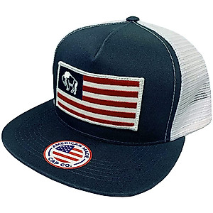 HOOEY Men's American Made Buffalo Flag Mesh Ball Cap Blue One Size