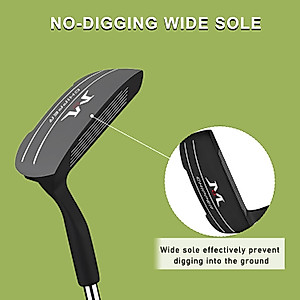 MAZEL Chipper Club Pitching Wedge for Men & Women,36/45 Degree - Save Stroke from Short Game,Right Hand (Black, 36 Degree)