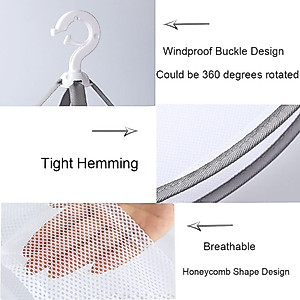 2-Tier Foldable Sweater Mesh Dryer, Potable Hanging Drying Rack Flat Clothes Drying Net Collapsible Laundry Hanging Mesh Rack