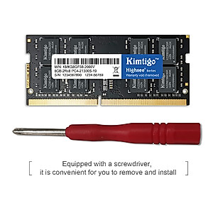 Kimtigo DDR4 2666 8G Laptop Dram 2666MHz (PC4-21300) CL19 (Compatible with 2400MHz or 2133MHz) 1.2V Notebook 1Rx8 Single Rank 260 Pin SODIMM Laptop PC Computer Memory RAM(8GB)