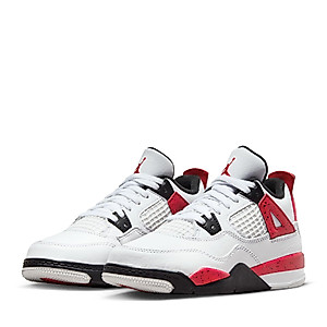 Jordan Boy's 4 Retro (Little Kid) White/Fire Red/Black/Neutral Grey 2 Little Kid M