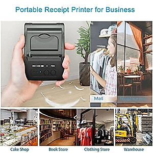 LUKEO Thermal Receipt Printer 58mm Portable Mini POS Printer Compatible Android iOS Mobile Phone Windows