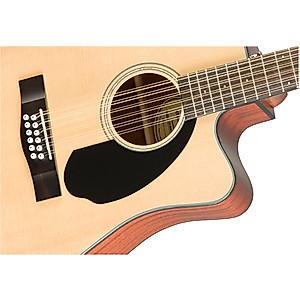 Fender CD-60SCE Acoustic-Electric Dreadnaught Body Style-Natural Finish, Right, 12-String Guitar (0970193021)