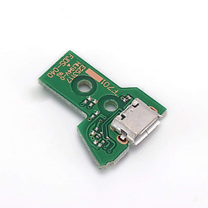 Replacement USB 12pin Charging Port Socket Triangle Board Charger PCB Board with 12pin Flex Ribbon Cable for Playstation 4 JDS-040 PS4 040 Controller