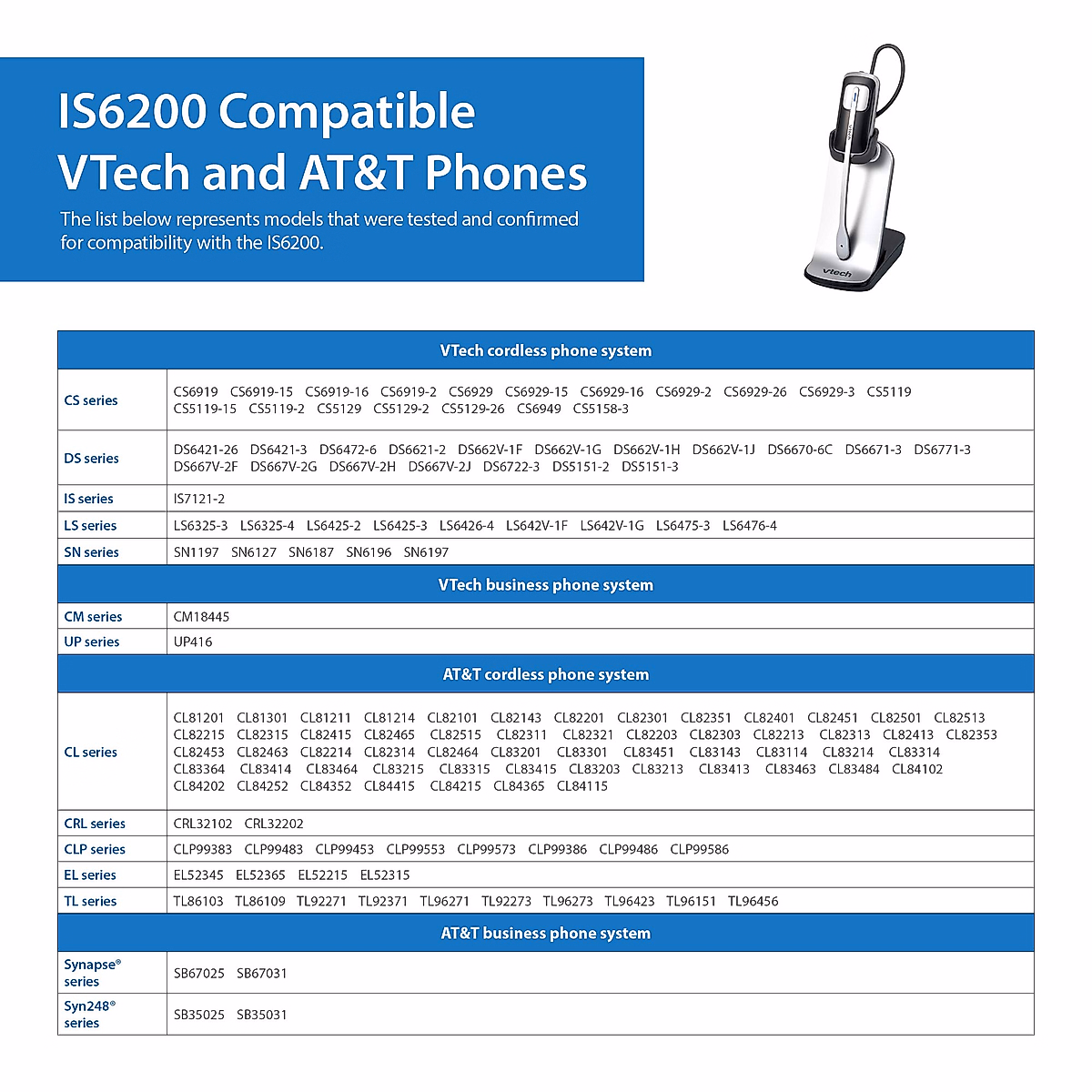 VTech Connect to Cell DS6771-3 DECT 6.0 Cordless Phone - Black, Silver, 6.9" x 4" x 6.6" & Accesssory Cordless Headset
