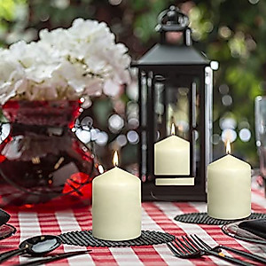 BOLSIUS 20 Count 1.6 x 2.4 Inch Ivory 'Small' Pillar Candles - 7 Burn Hours - Premium European Quality - Unscented Dripless and Smokeless Wedding, Party, Restaurant, & Special Occasion Candle Set