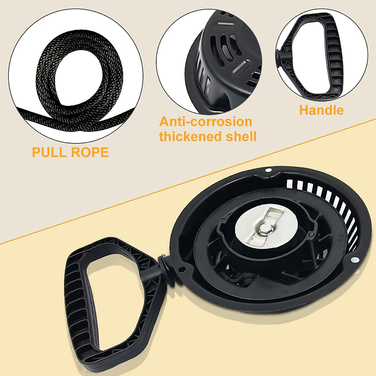 Rayesyth Recoil Pull Starter for MTD Cub Cadet Snowblower Craftsman Troy-Bilt Storm Snow Thrower Recoil Spring Pull Start # 951-14151