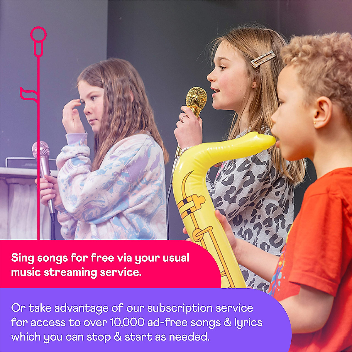 Lucky Voice Karaoke Microphone for Adults & Kids - Rose Gold - Portable Handheld Mic for Karaoke Machines, PA Systems, Speaker Amps - 5m Long Cable