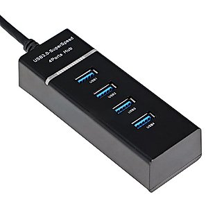 YDC 4 Port USB 3.0 Multi High Speed HUB Splitter Expansion Desktop PC Laptop Adapter Compatible with PC Max OS and Linux