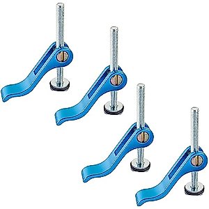 POWERTEC 71502 Aluminum Cam Clamp for Woodworking, 5/16”-18 Threaded Insert - 4PK