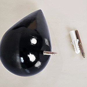 OLizee® 2 Pack Water Drop Shaped Minimalist Design Decorative Wall Mounted Wooden Coat Hat Hanger Hook(White)