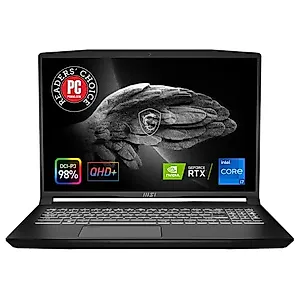MSI Creator M16 16" Content Creation Laptop: Intel Core i7-12650H RTX 3060 32GB 1TB NVMe SSD, QHD+ 16:10 60Hz 100% DCI-P3, 180-Degree Lay-Flat, Cooler Boost Trinity+, Win 11 Home: Black A12UEV-468