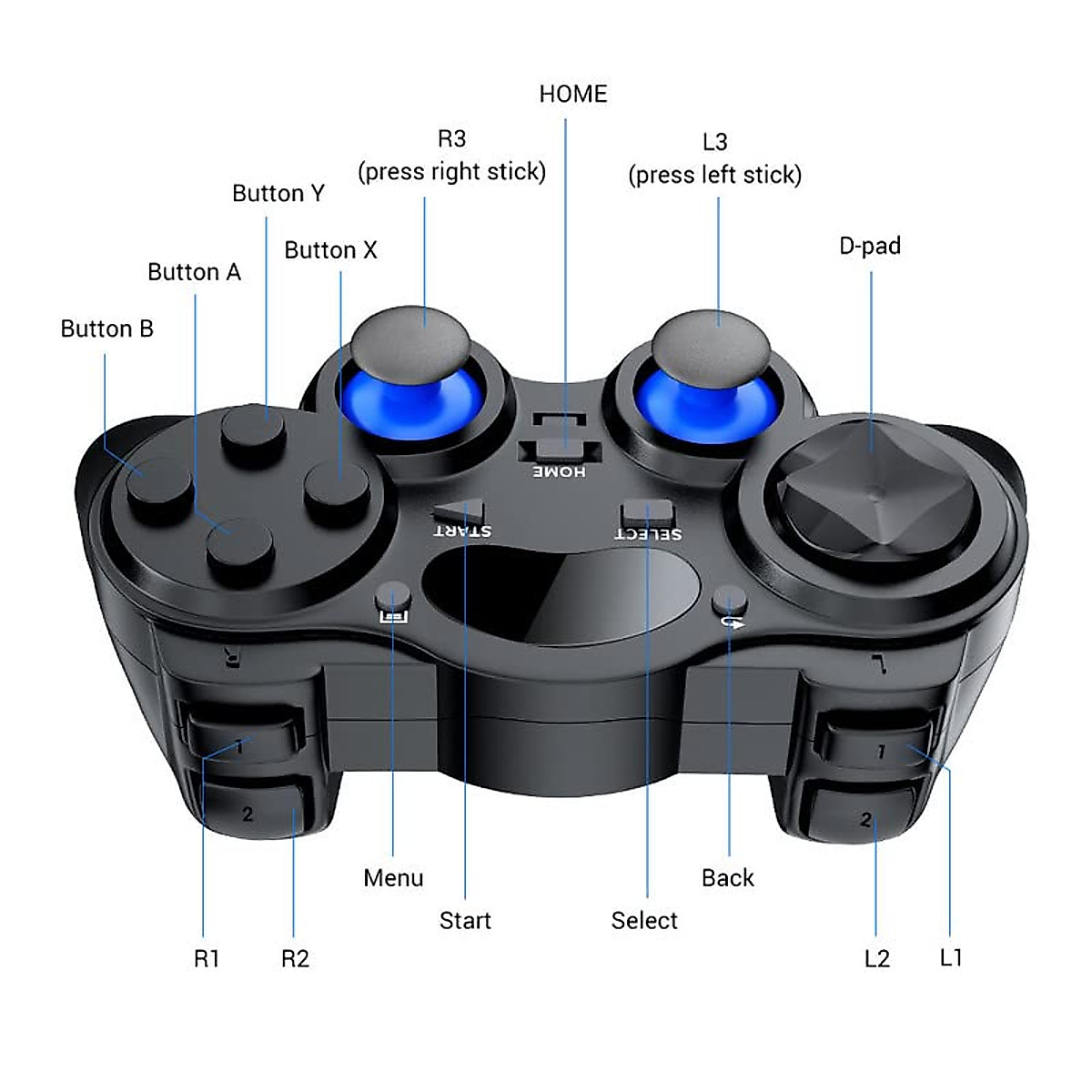 PC Game Controller Wireless USB, Steam Controller for PC, Wireless Controller PC, Gamepad for PC Windows/Laptop/Android/PS3, PC Gamepads Standard Controllers, PC Gaming Controller Wireless