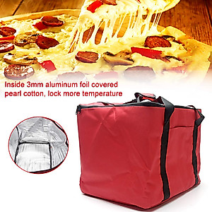 CALIDAKA Insulated Food Delivery Bag, Food Storage Waterproof Oxford Cloth Zipper Ergonomic Pizza Bag Picnic, Reusable Food Warmer Grocery Bag for for Hot/Cold Food, Pizza, Drinks (size:XL)