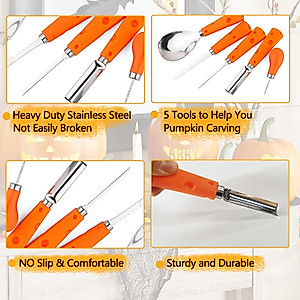 MYJMN Pumpkin Carving Tools Knife, Professional Halloween Pumpkin Carving Kit With Stencils for Adults Carving Heavy Duty Stainless Steel Carving Knife Set(16 carving kits)