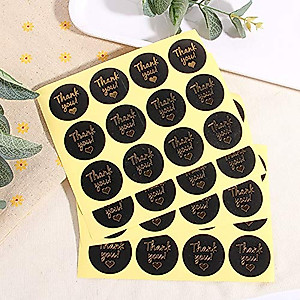 SAILING-GO 100 pcs./Pack Translucent Plastic Bags for Cookie,Cake,Chocolate,Candy,Snack Wrapping Good for Bakery Party with Thank You Stickers