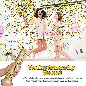 Confetti Cannon Party Poppers Gold,(6 pack)YESHOW Confetti Shooters Blaster for Birthday Graduation Wedding Christmas New Year’s Eve and Any Celebrations