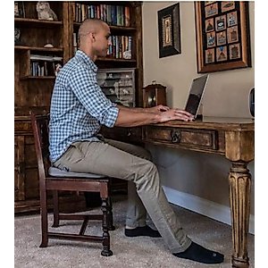 Dreamsweet Extra Thick Memory Foam Dual Layer Seat Cushion Pad for Office, Home Sitting & Driving Comfort, Gray