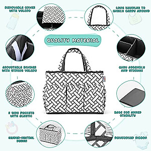 XL Baby Diaper Caddy Organizer - Heavy Duty Portable Diaper Storage Organizer - Baby Organizer for Nursery, Changing Table, Wipes & Toys - Car Basket for Nursery Storage Bin with Tote Holder Cover