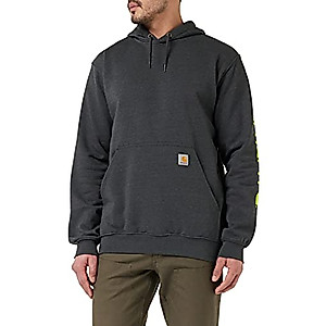 Carhartt mens Loose Fit Midweight Sweatshirt fashion hoodies, Carbon Heather, X-Large US